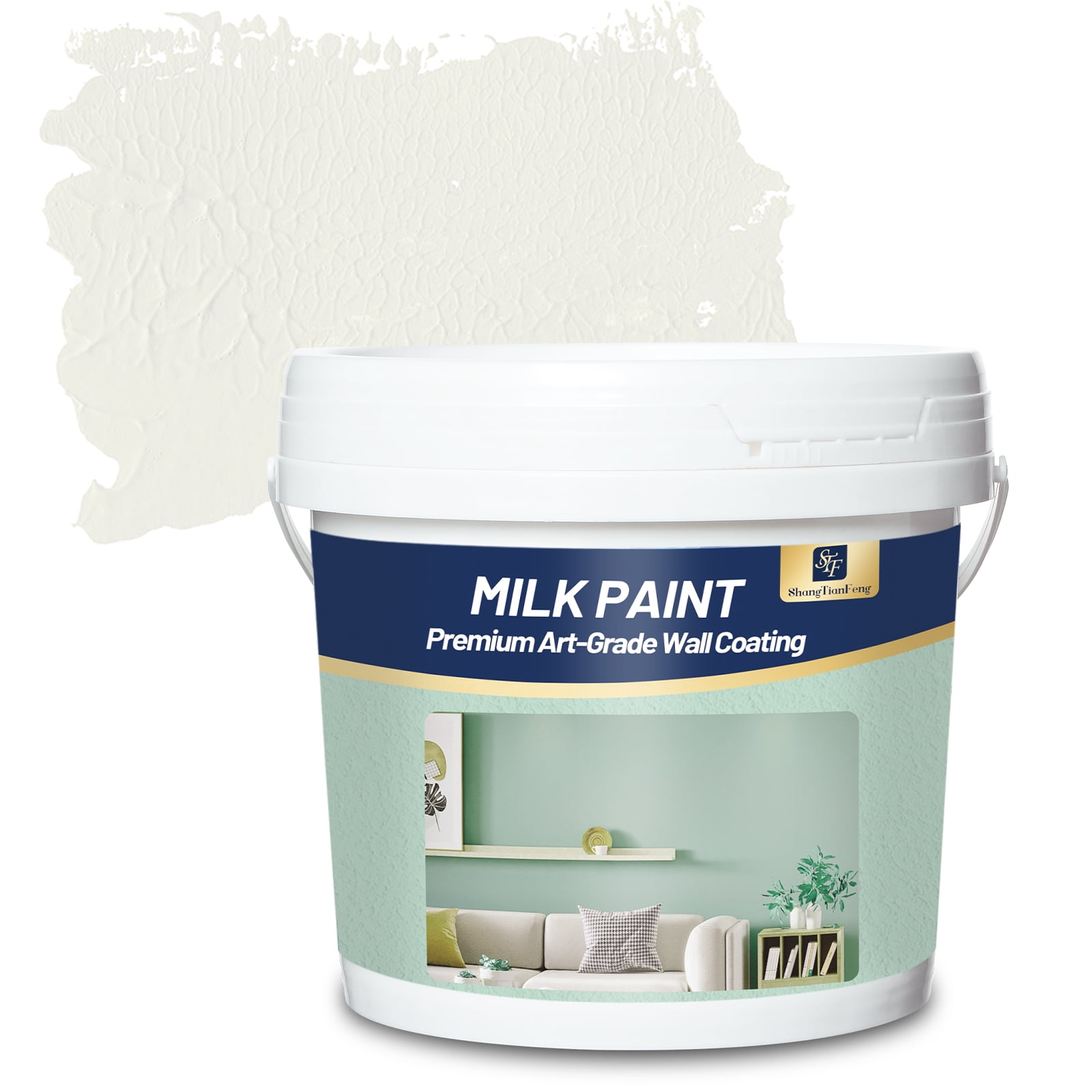 ShangTianFeng Interior Paint, 1 Gal Manor White, Eggshell & Matte. Low ...