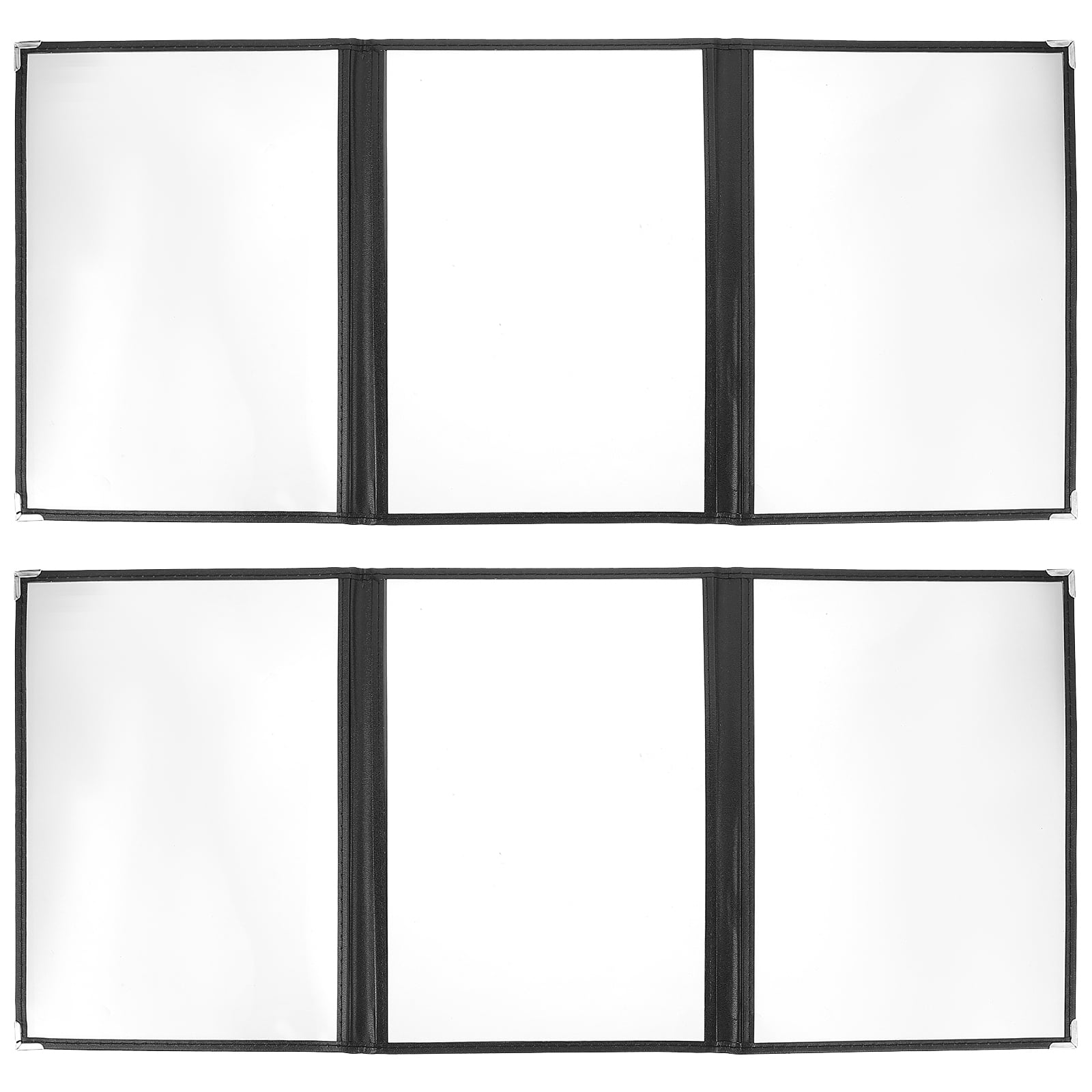2Pcs Transparent Menu Cover PVC Binder Cover Looseleaf Menu Holder ...