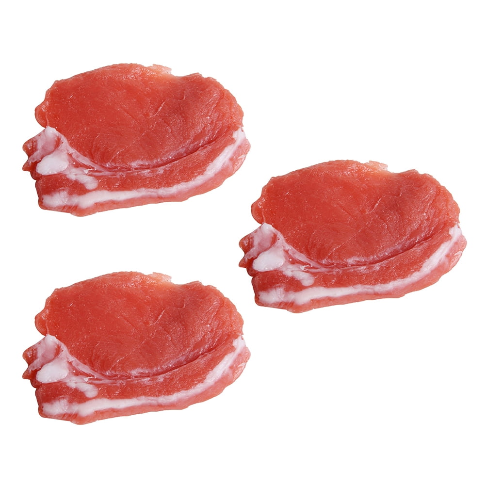 Shangfeng 3 Pcs Simulation Pork Model Resin Pork Decor Artificial Pork ...