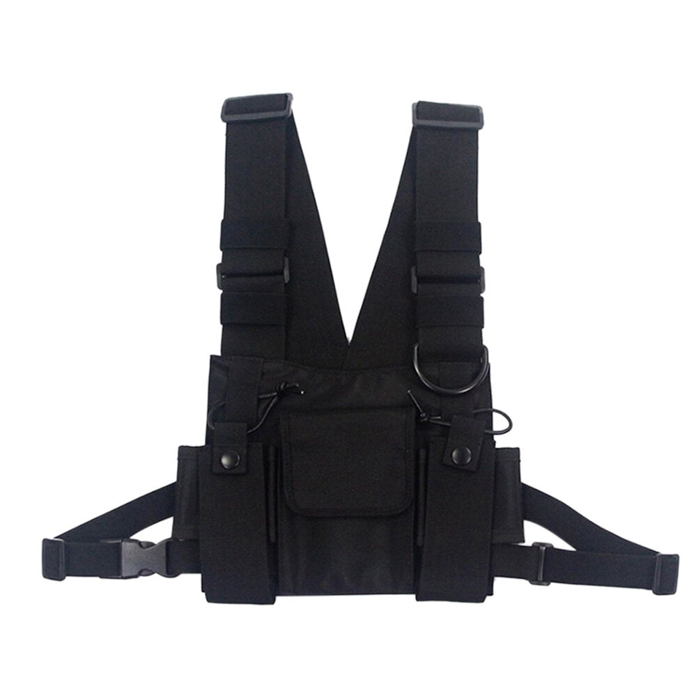 Topbathy Vest Shape Pouch Black Men Outdoor Travel 1Set 8.3X7.1X0.8In ...