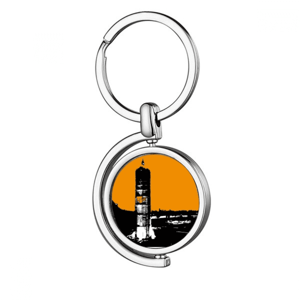 Shanghai Jinmao Tower China Famous Rotating Keychain Metal Keyring ...