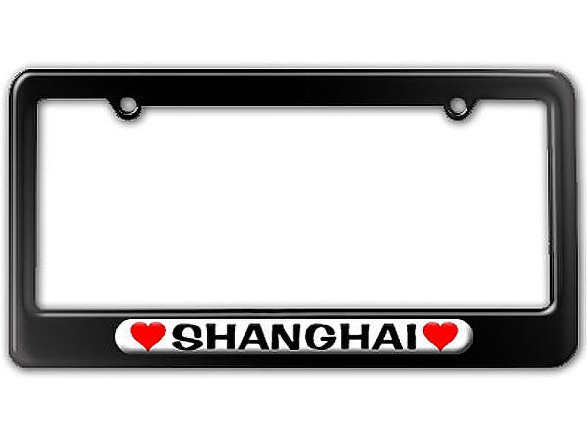 Shanghai Love with Hearts License Plate Frame - Walmart.com