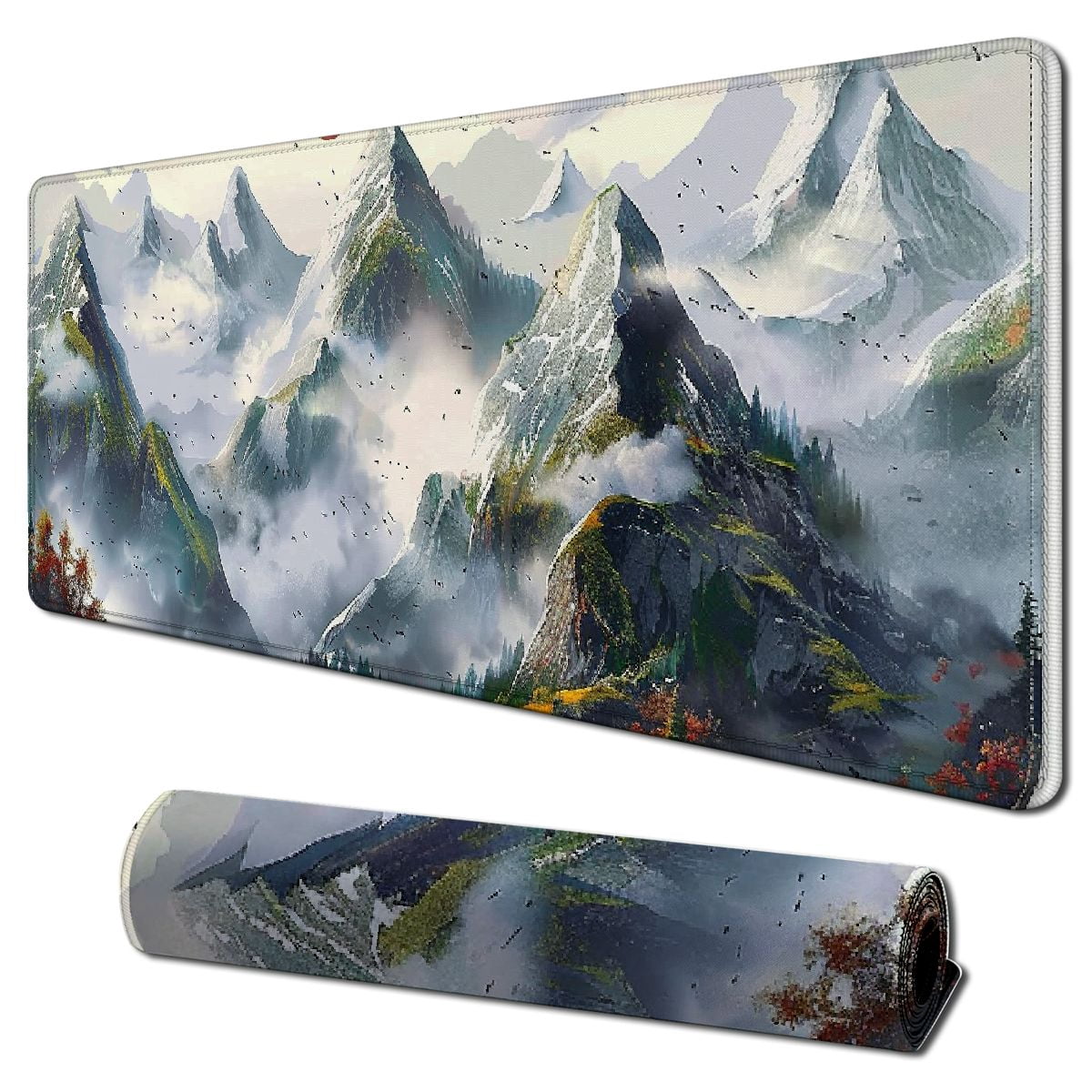 Shangniulu Abstract Mountain Large Mouse Pad, Extended Gaming Mousepad ...