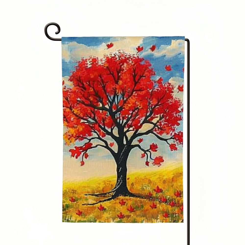 Shangniulu Ash Tree in Yellow Autumn Forest Welcome Flags Seasonal ...