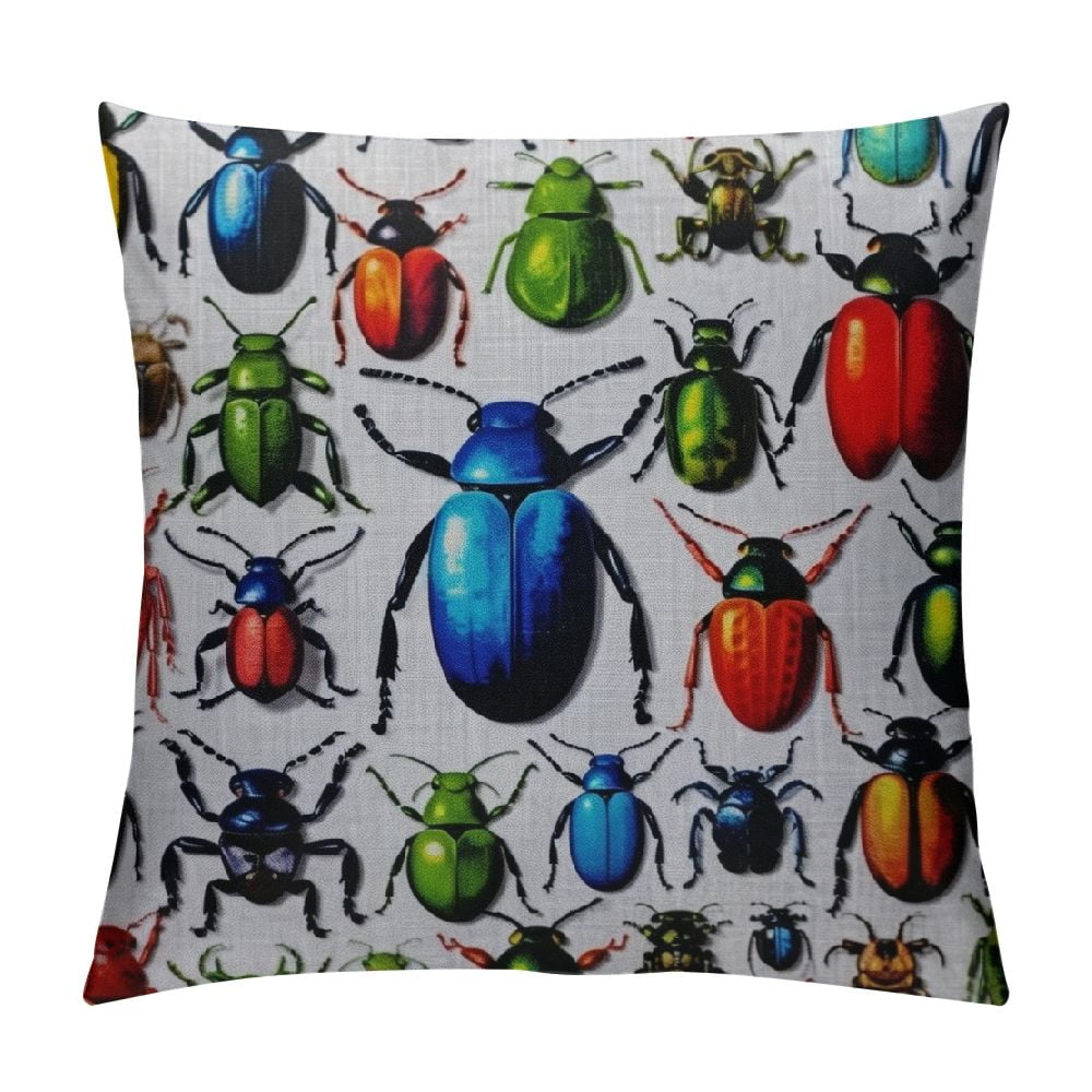 Shangniulu Beetles Pillow Cover,Decorative Throw Pillow Beetle ...