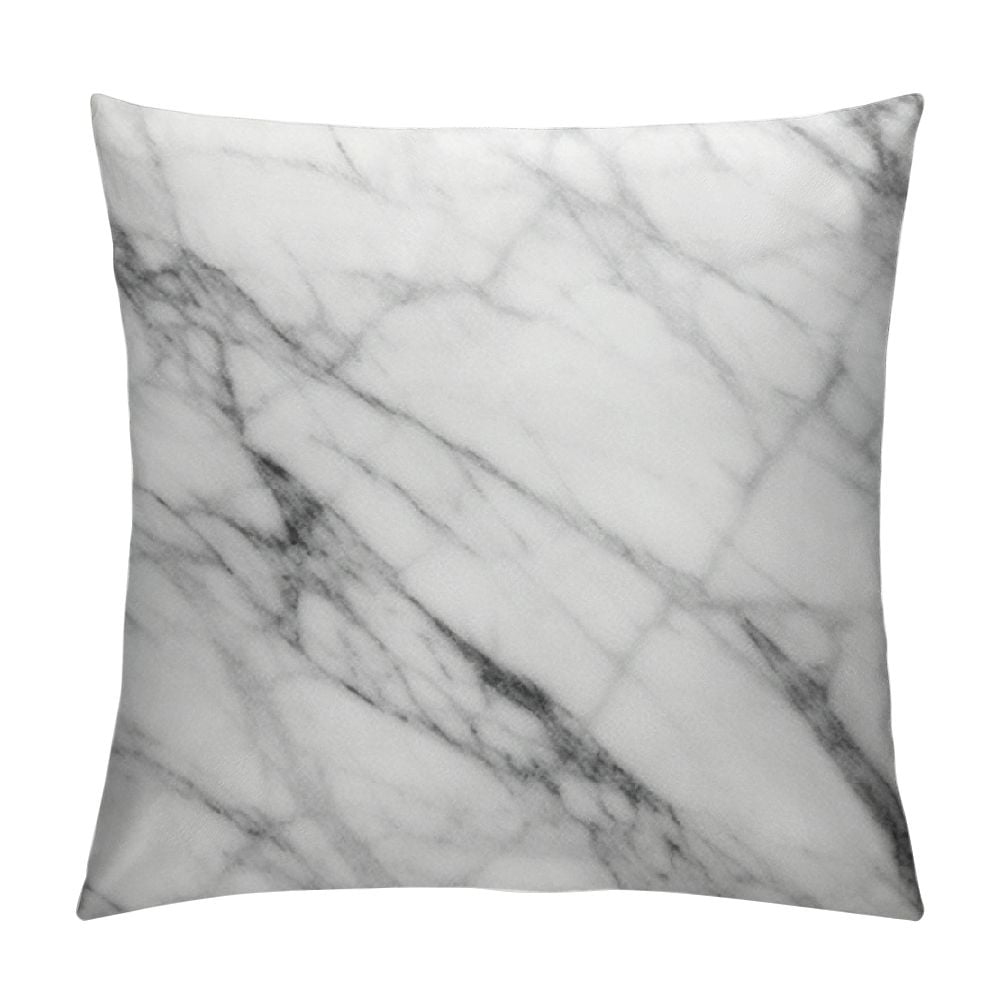 Shangniulu Black and White Marble Throw Pillow Covers Decorative ...