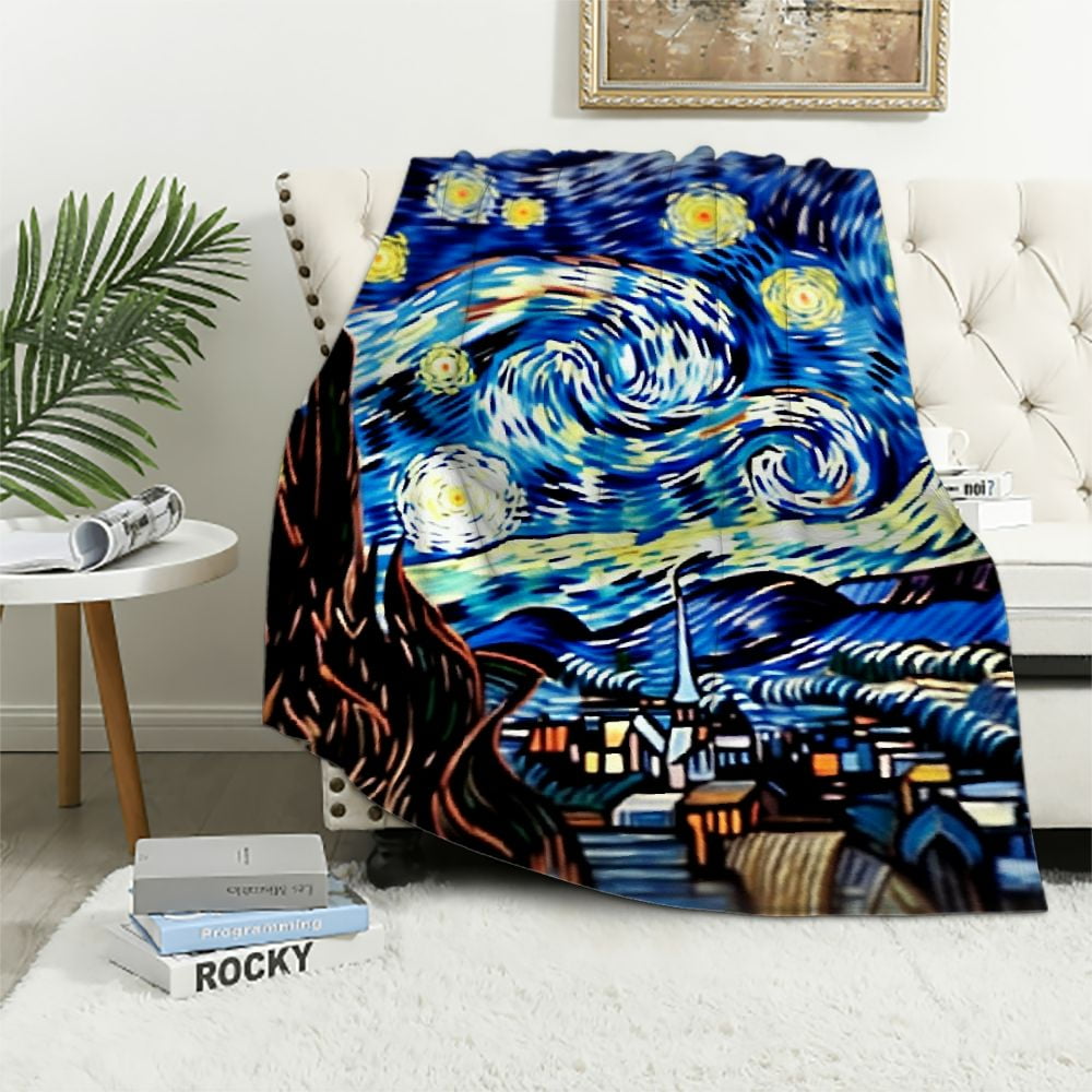 Shangniulu Blanket The Starry Night by Vincent Van Gogh - Art Print ...