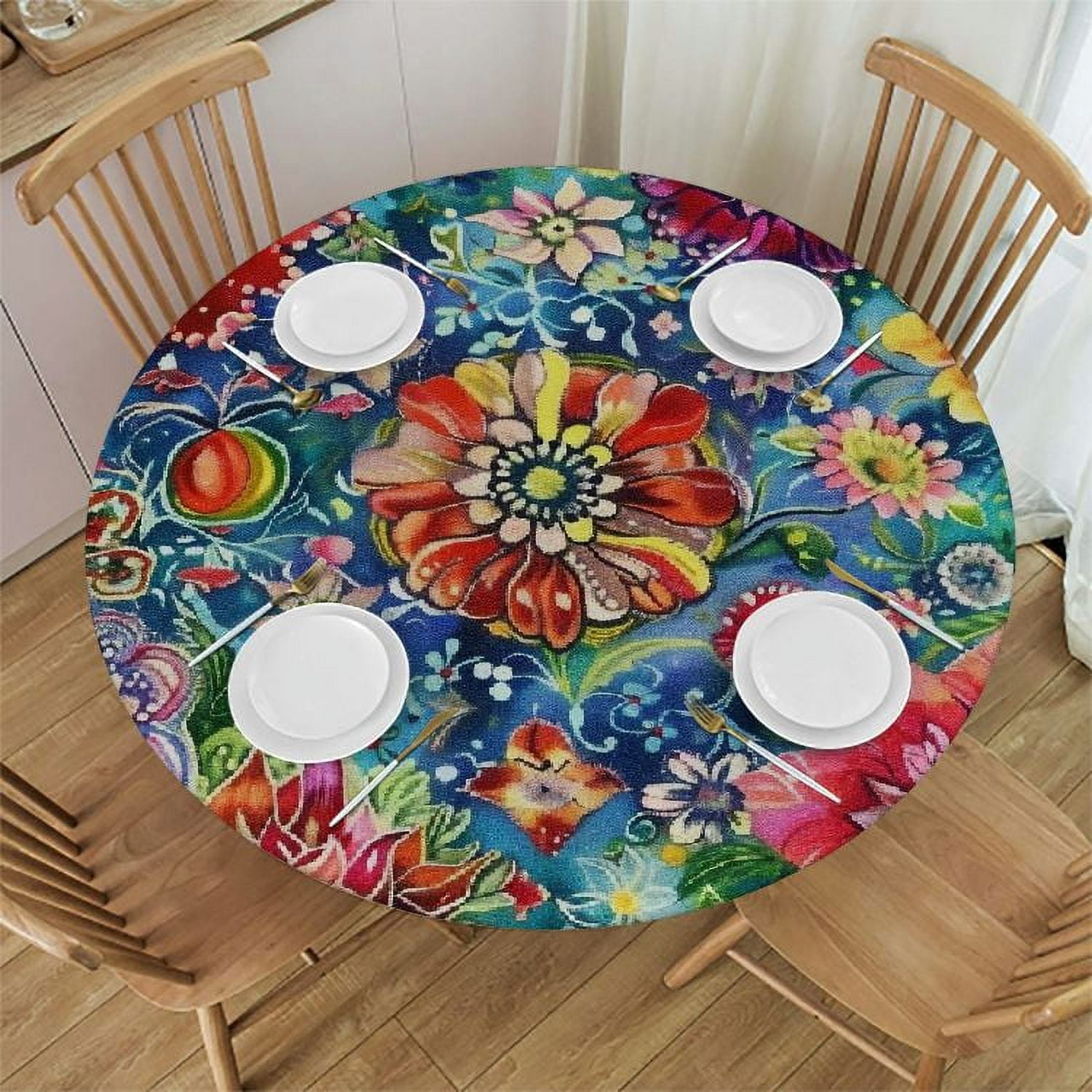 Shangniulu Boho Round Table cover, Suitable for Polyester Reception ...