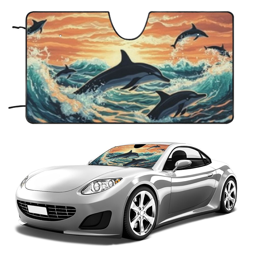 Shangniulu Car Windshield Sun Shade Pacific Ocean Biological Car Sun ...