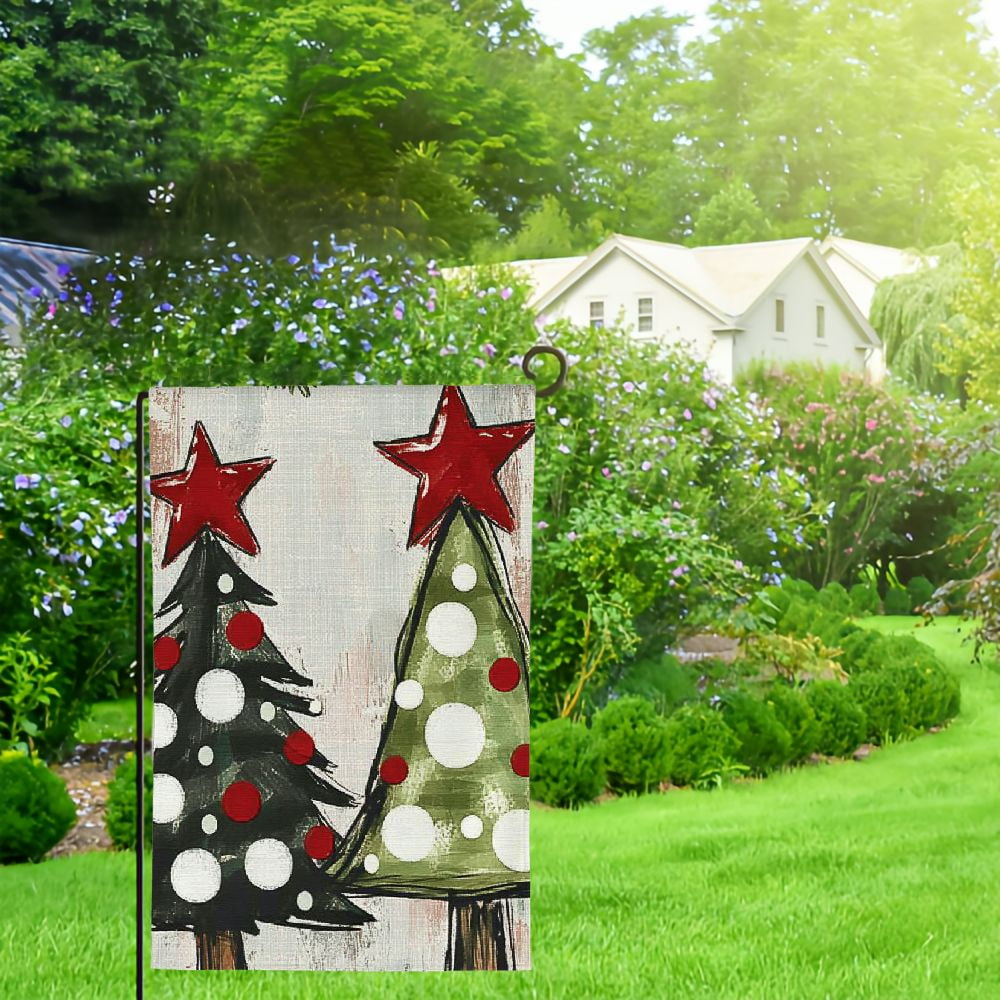 Shangniulu Christmas Flags for Outside Christmas Trees Winter House ...