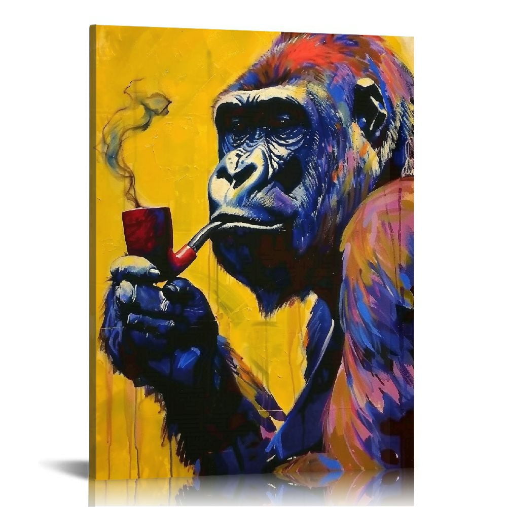 Shangniulu Colorful Cartoon Animal Wall Art Canvas Print Overpowering ...