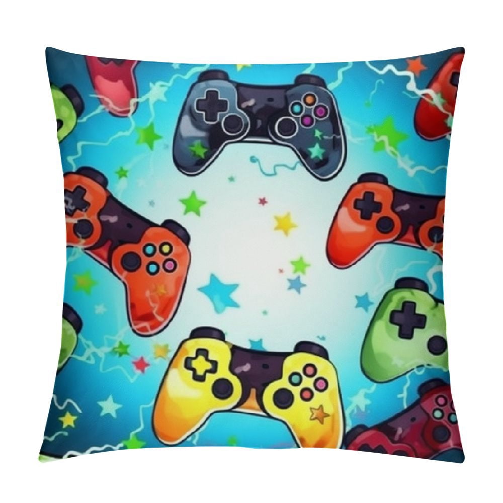 Shangniulu Colorful Joystick Game Throw Pillow Covers Decorative ...