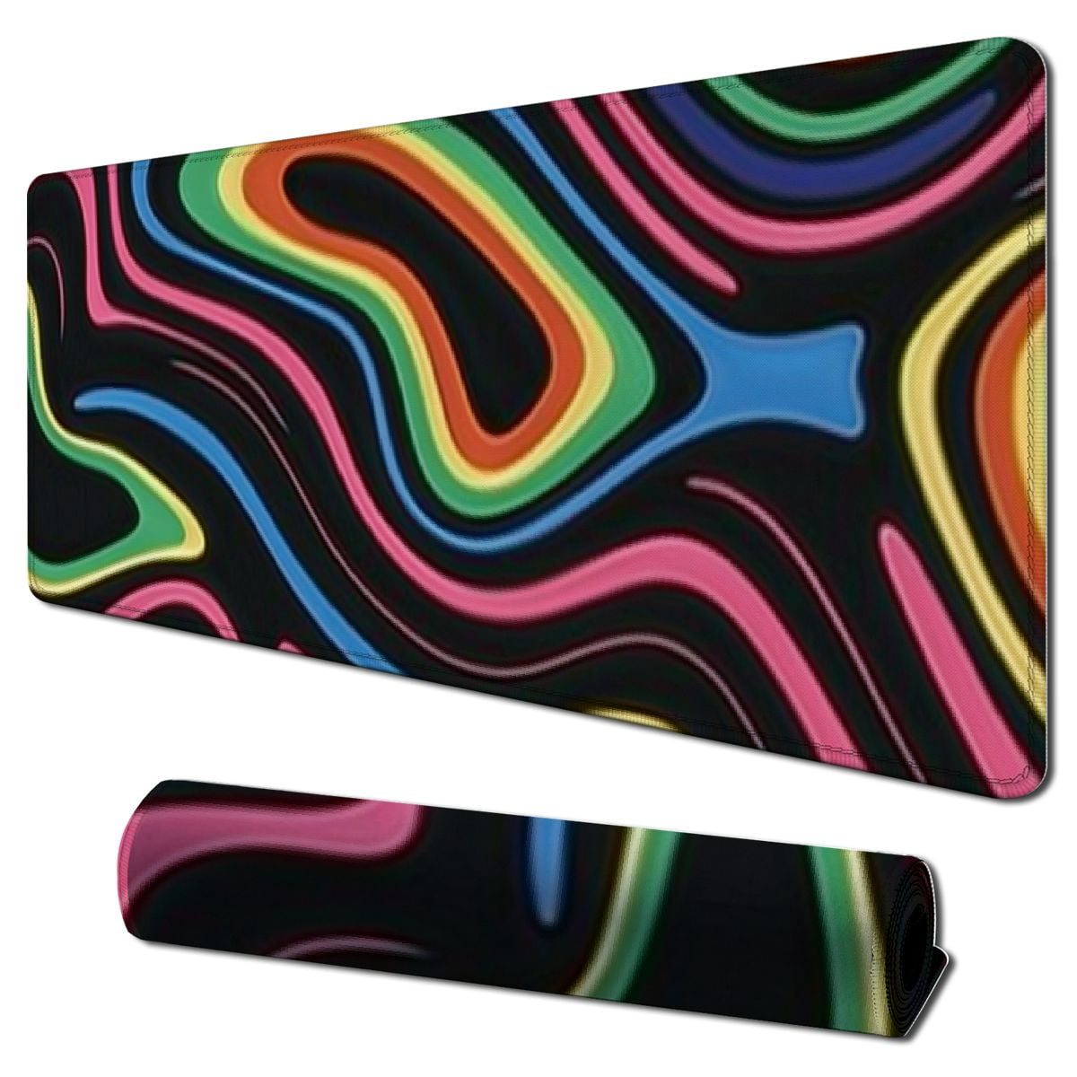 Shangniulu Colorful Neon Contour Map Extended Gaming Mouse Pad Large ...