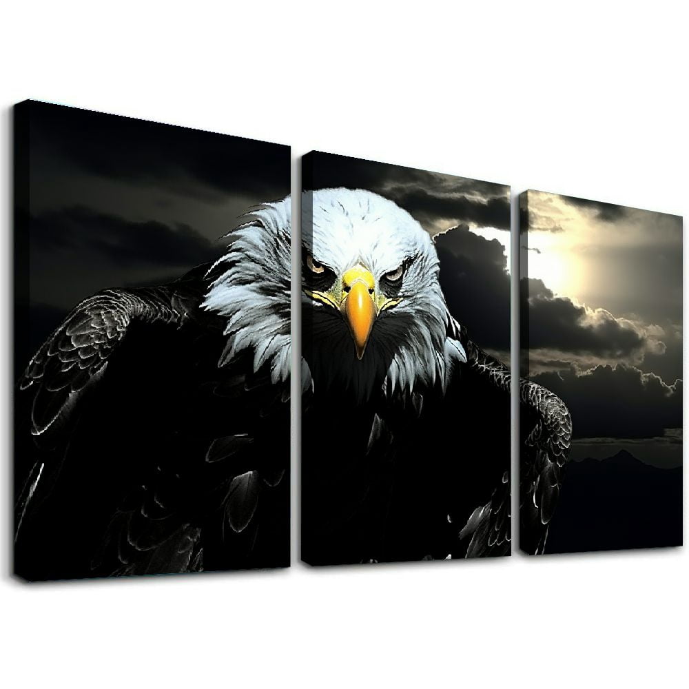 Shangniulu Cool Eagle Wall Art Decor for Bedroom, Fierce Bald Eagle ...