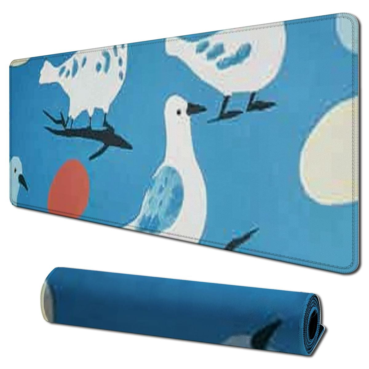 Shangniulu Cute Birds Desk Mat for Desktop Goose Eggs Waterproof Desk ...