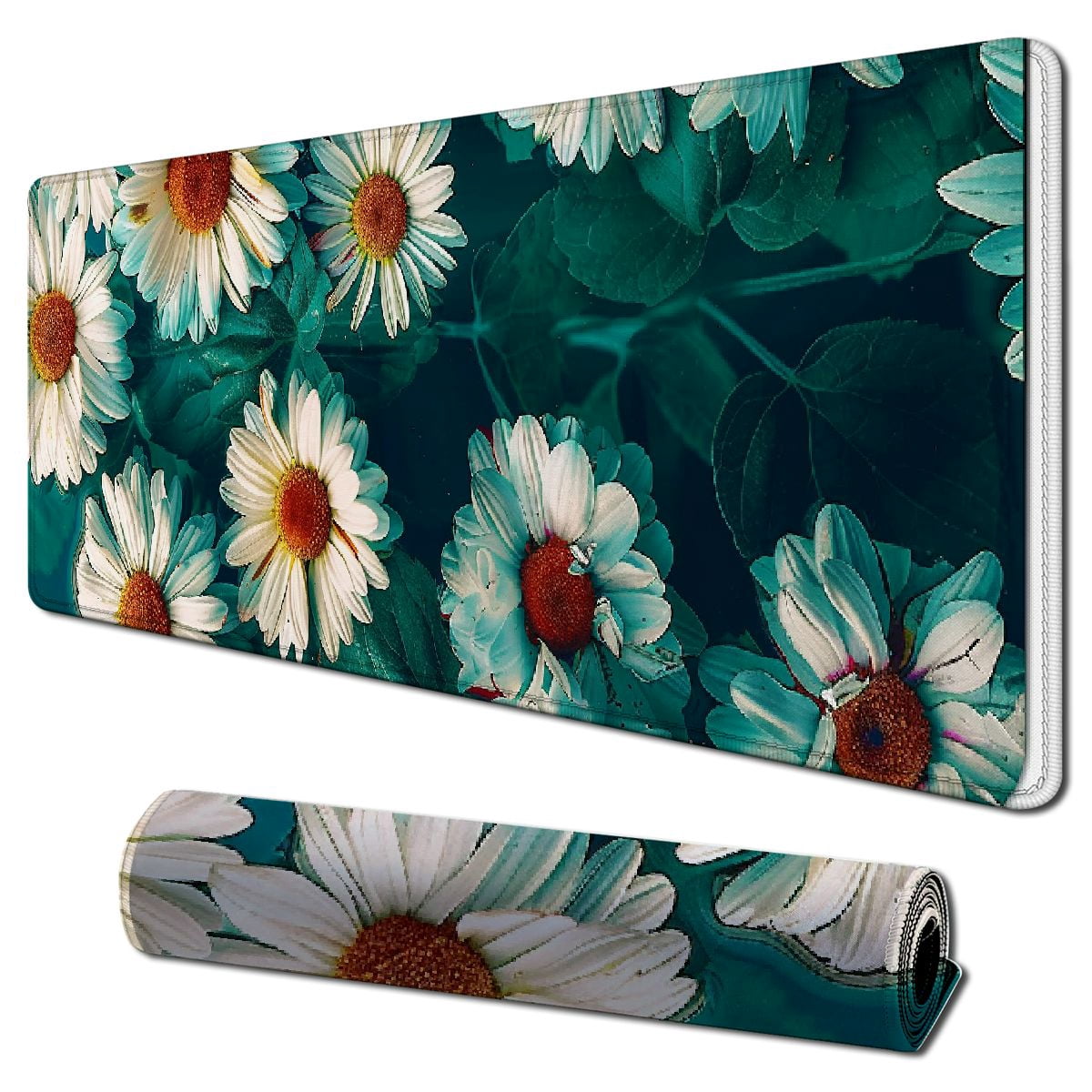 Shangniulu Cute Daisy Large Mouse Pad, Extended Gaming Mousepad XL, Big ...