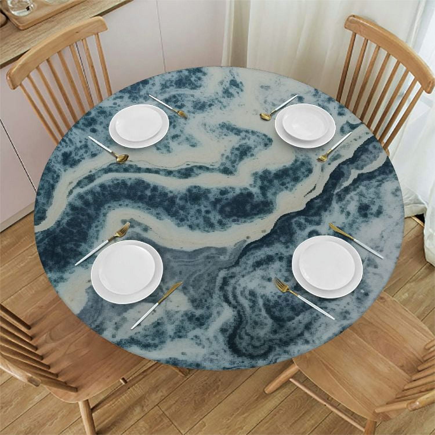 Shangniulu Elastic Edged Polyester Fitted Table Cover,Abstract Rock ...
