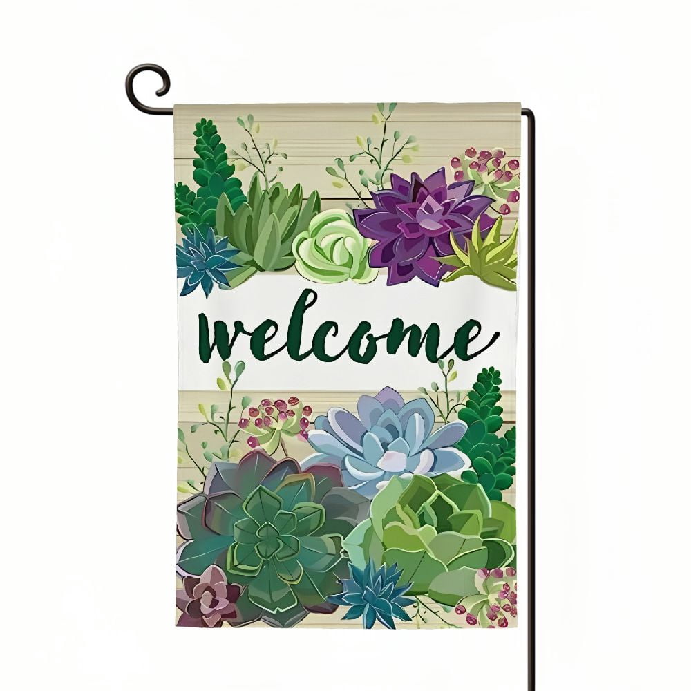 Shangniulu Flag Succulent Spring Garden Flags double sided | Garden ...