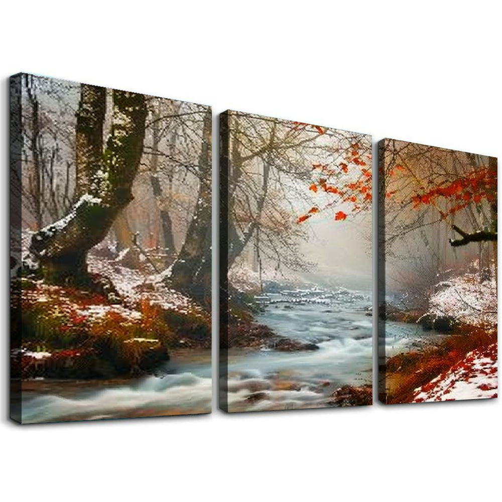Shangniulu Forest Canvas Wall Art, Nature Landscape Wall Art, Forest ...