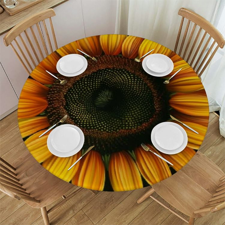 Shangniulu Golden Sunflower Table Cloth Leaves Flower Bloom Naturally ...