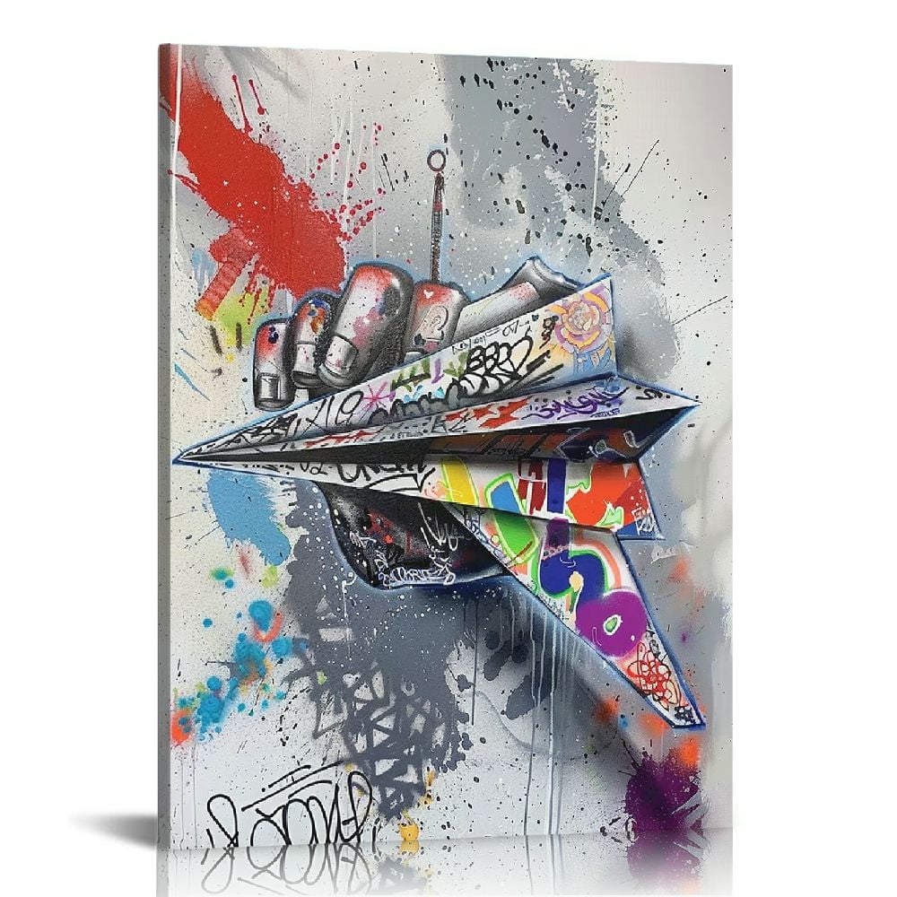 Shangniulu Graffiti Wall Art Colorful Wall Art Canvas Wall Art Street ...
