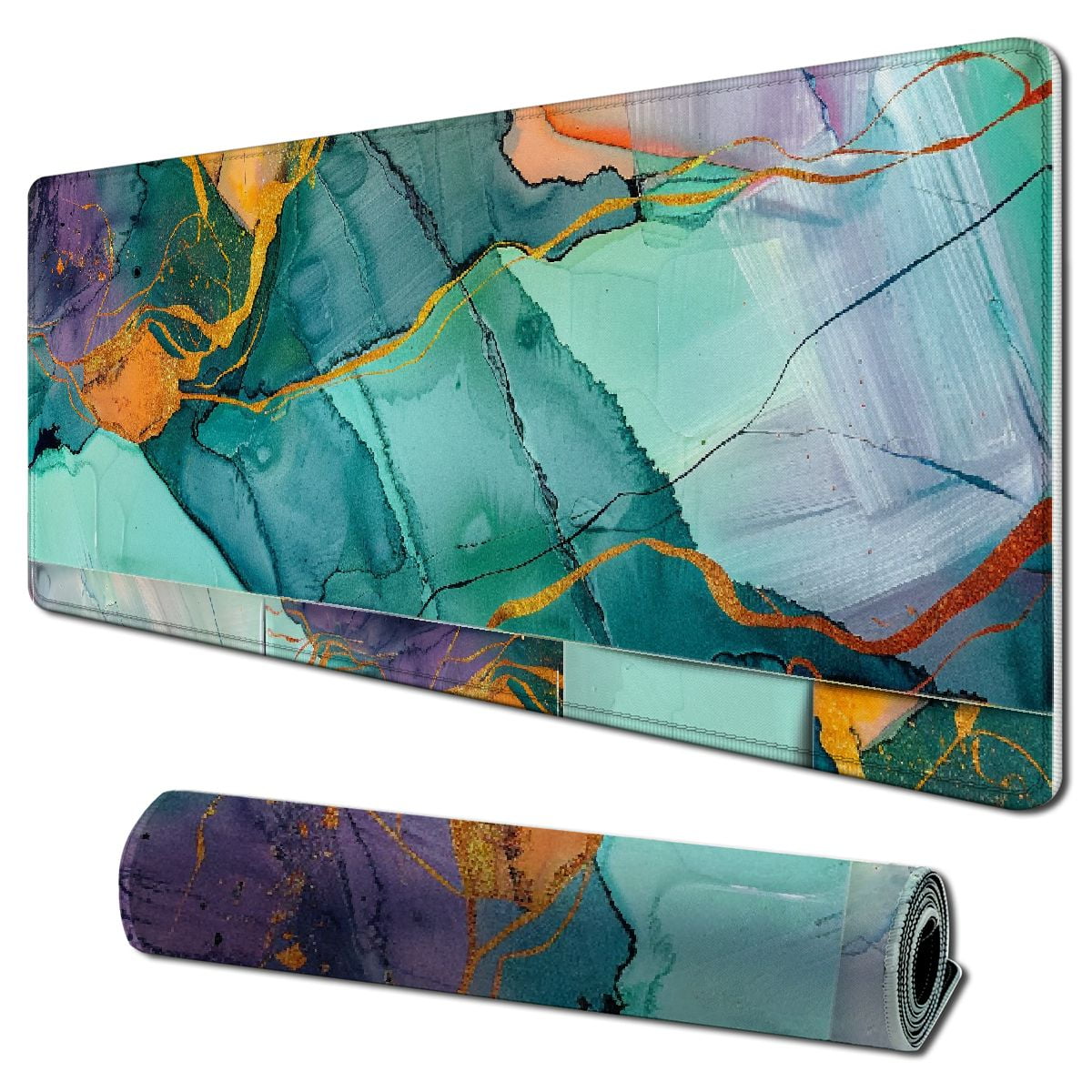 Shangniulu Green Ink Marble Large Mouse Pad, Extended Gaming Mousepad ...