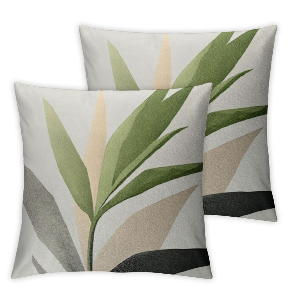 Shangniulu Green Leaves Spring Summer Throw Pillow Covers Geometric ...