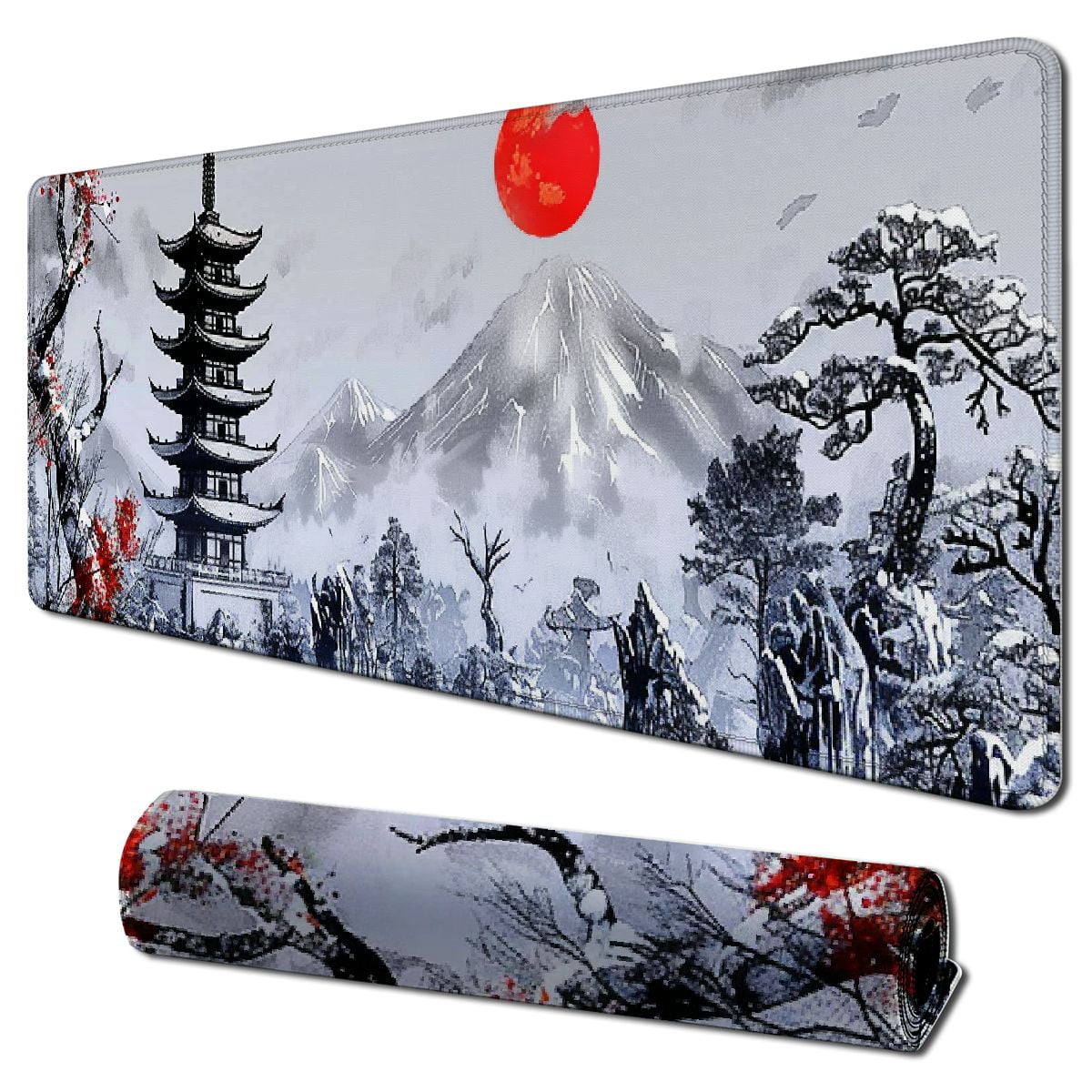 Shangniulu Japanese Mouse Pad White Cherry Blossom Mouse Pad Large ...