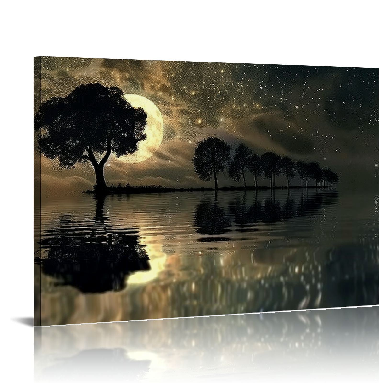 Shangniulu Lake Scenery Canvas Wall Art Hanging Picture Home Decoration ...