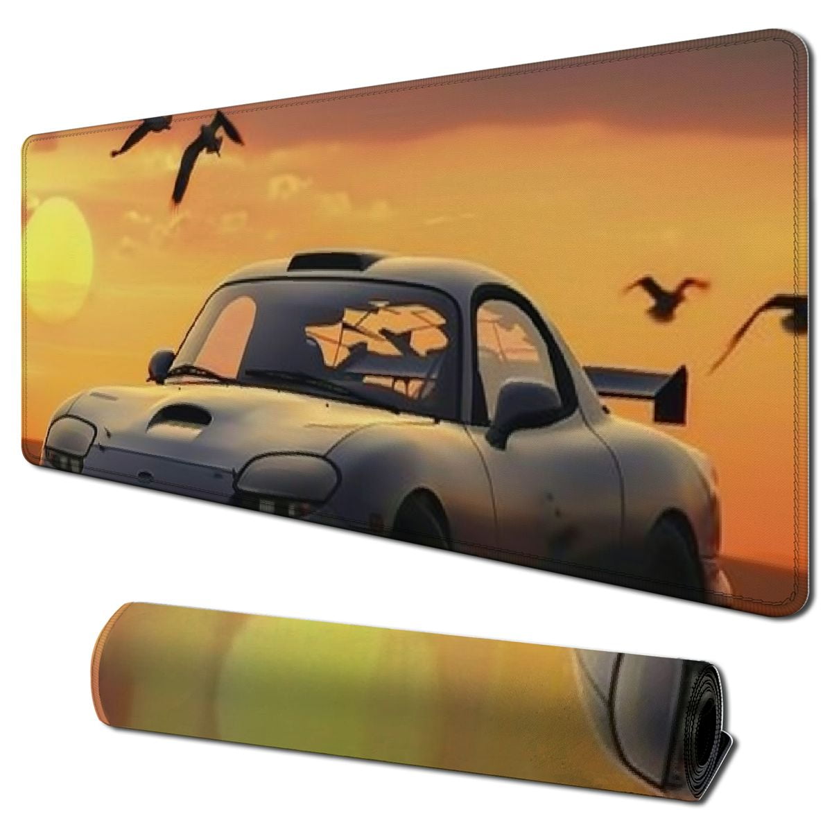 Shangniulu Large Mouse Pad Overlock Edge Rubber Desk Mat Computer ...