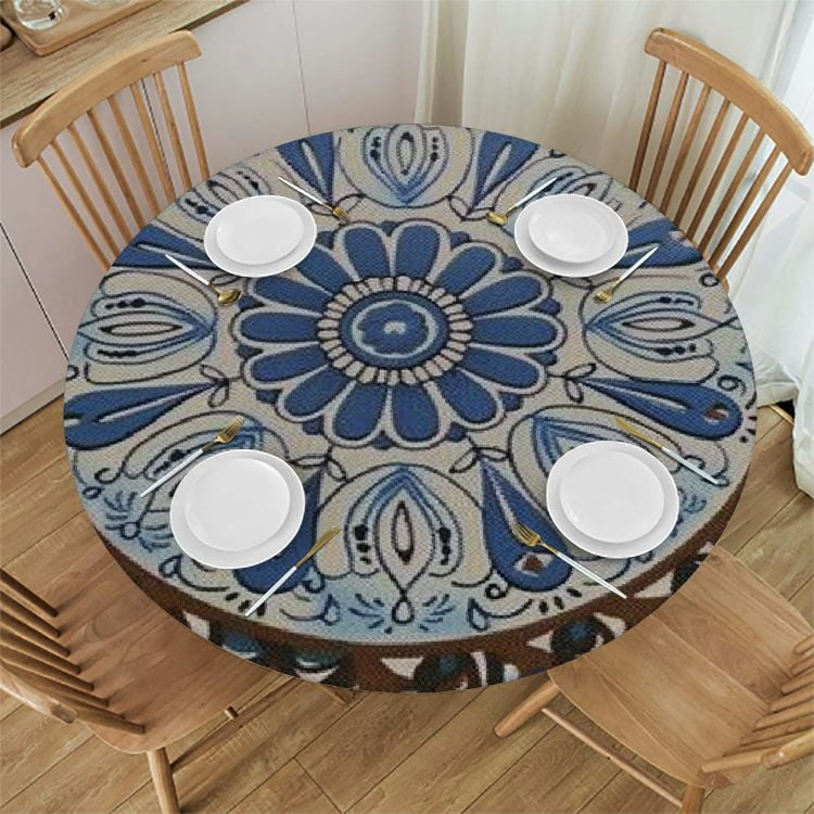 Shangniulu Mandala Round Table Cloth Cover Indian Spiral Circle ...