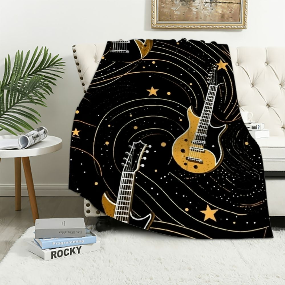 Shangniulu Music Guitar Blanket Gifts for Women Girls Boys, Rock ...