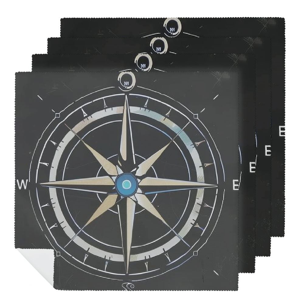 Shangniulu Nautical Compass Dinner Napkins Soft Cloth Napkins Printed ...