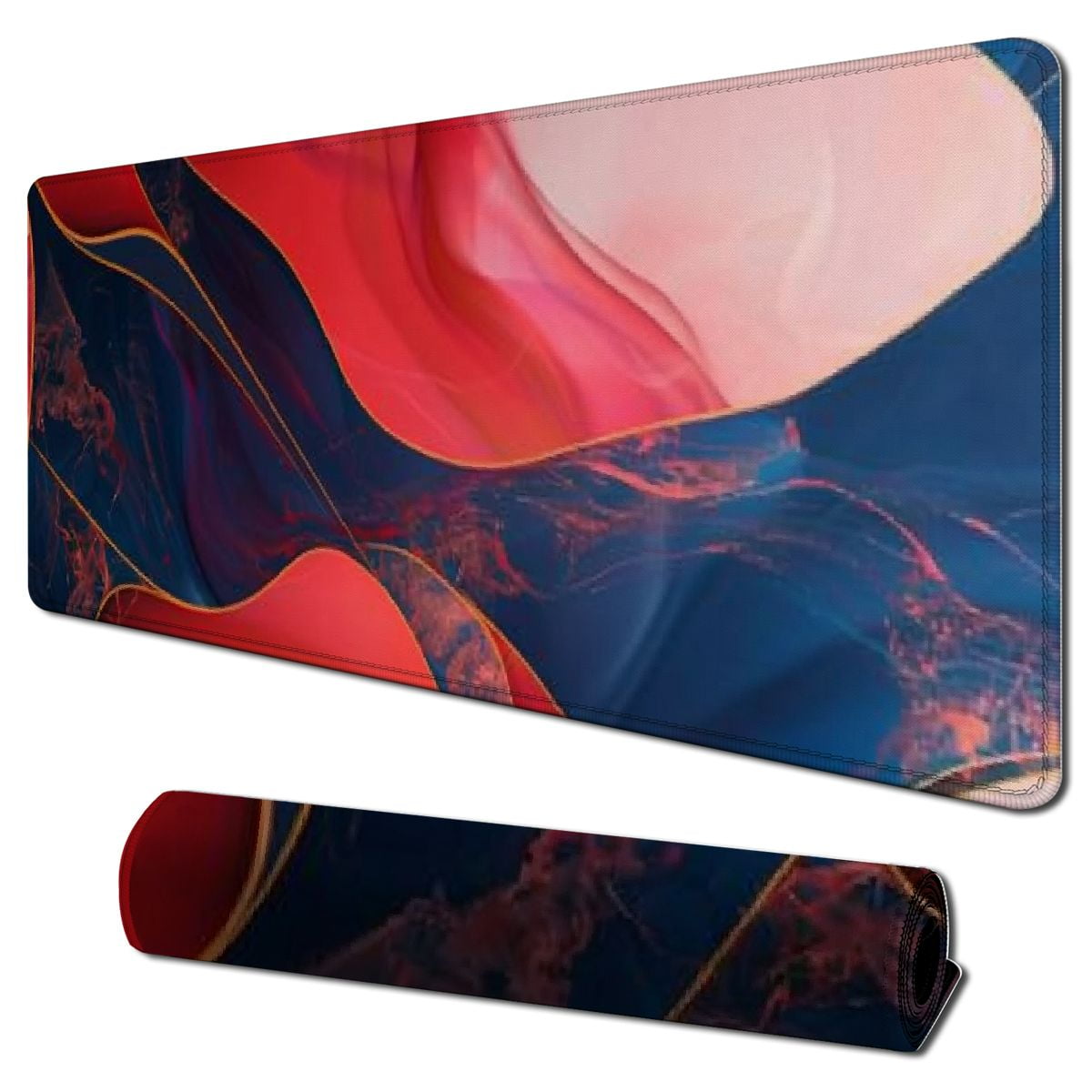 Shangniulu Navy Red Marble Mouse Pad - Gaming Mouse Pad 31.5 x 11.8 ...