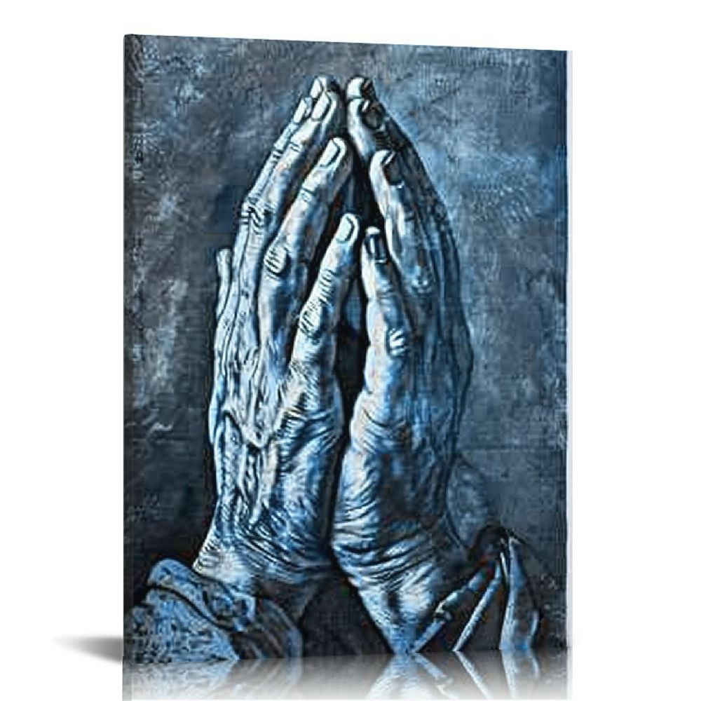 Shangniulu Praying Hands Wall Art Prayer Poster Vintage Famous Painting ...