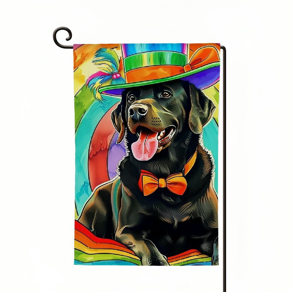 Shangniulu Rainbow Black Labrador Dog Decorative Garden Flag, LGBTQ Pet ...