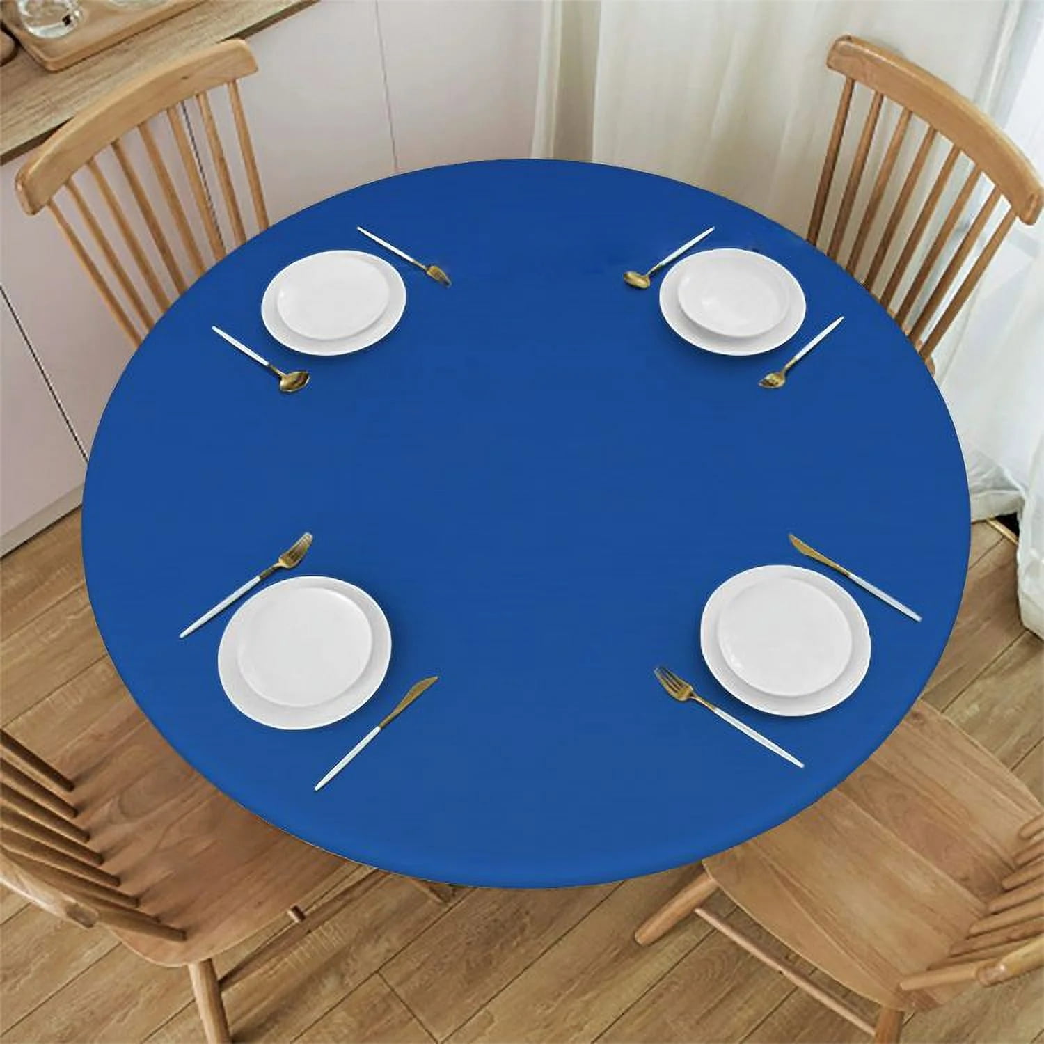 Shangniulu Round Table Cloth Cover Elastic Fitted Flannel Backed Vinyl shangniulu-round-table-cloth-cover-elastic-fitted-flannel-backed-vinyl