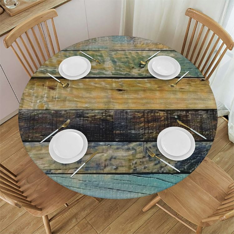Shangniulu Round Table Cover, Waterproof Reusable Table Cloth Round ...
