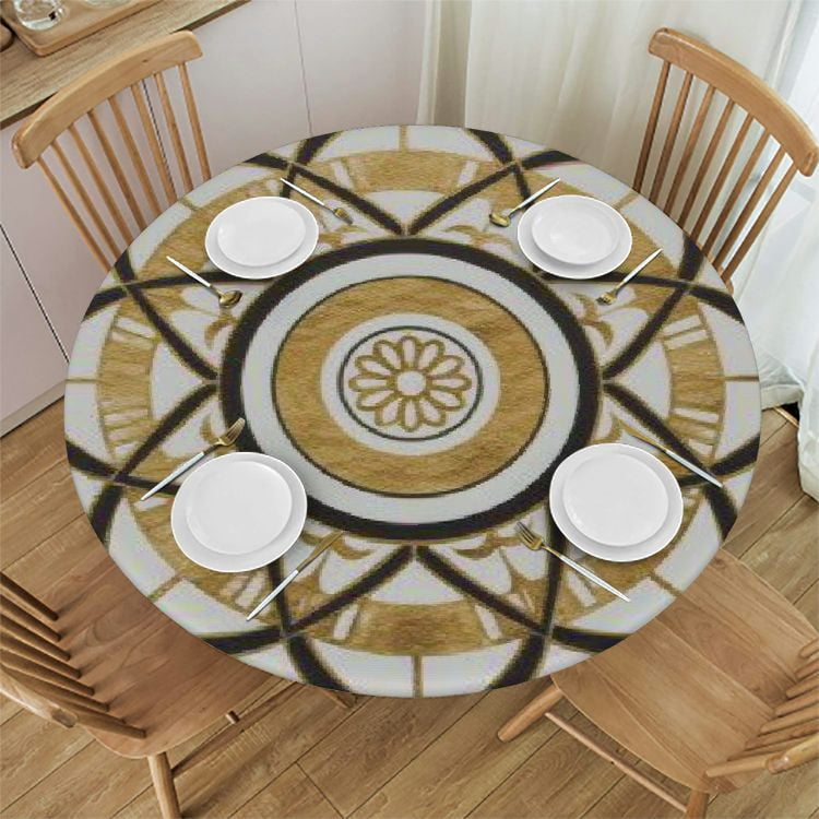 Shangniulu Round Table Cover, Waterproof Reusable Table Cloth Round ...