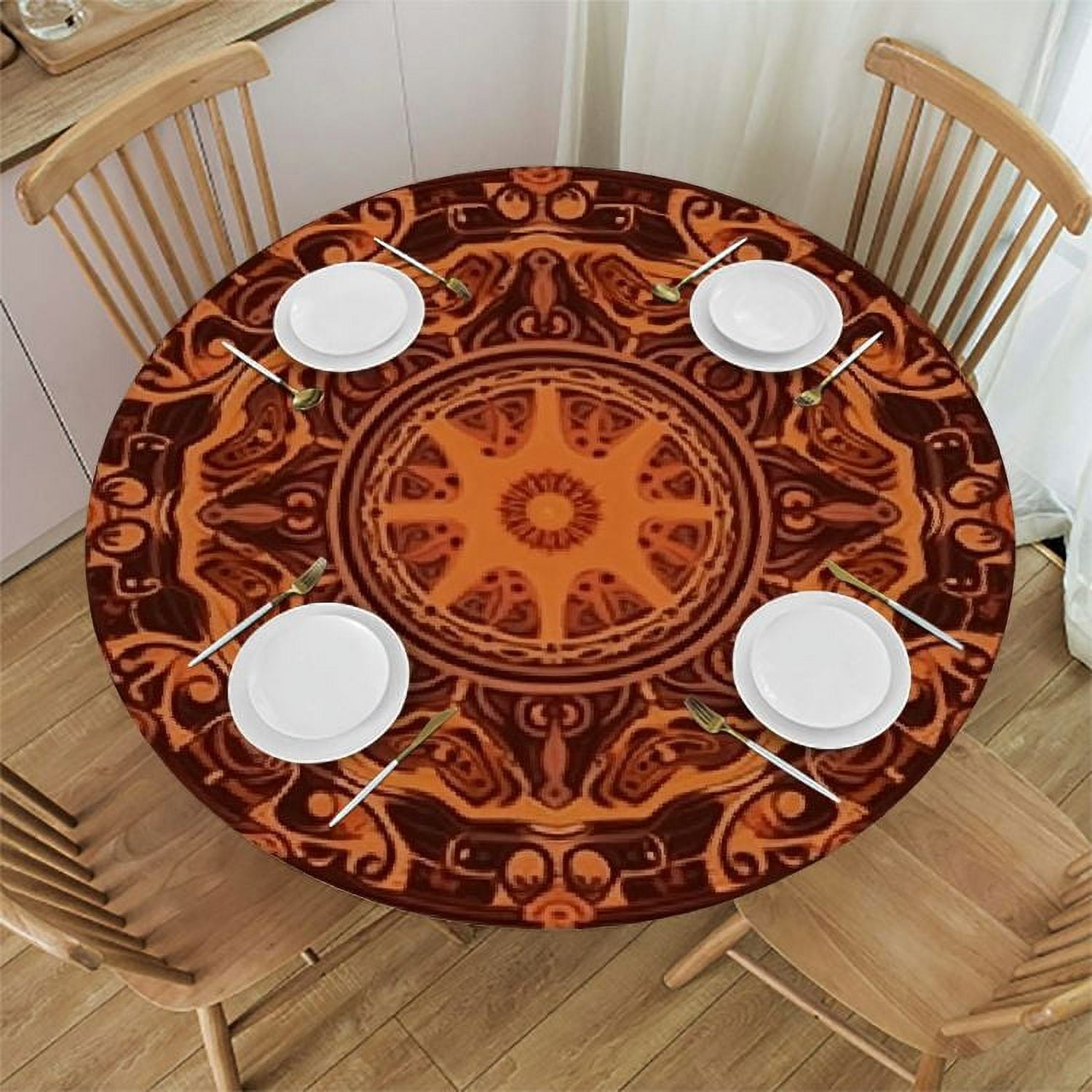 Shangniulu Round Tablecloth, Antique Tablecloth for Side Table, Vintage ...