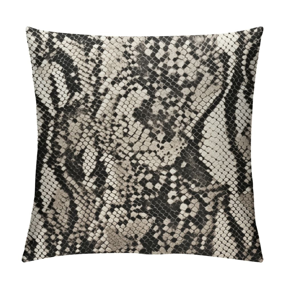 Shangniulu Snake Skin Pillow Cover Grey Black Animal Skin Decorative ...