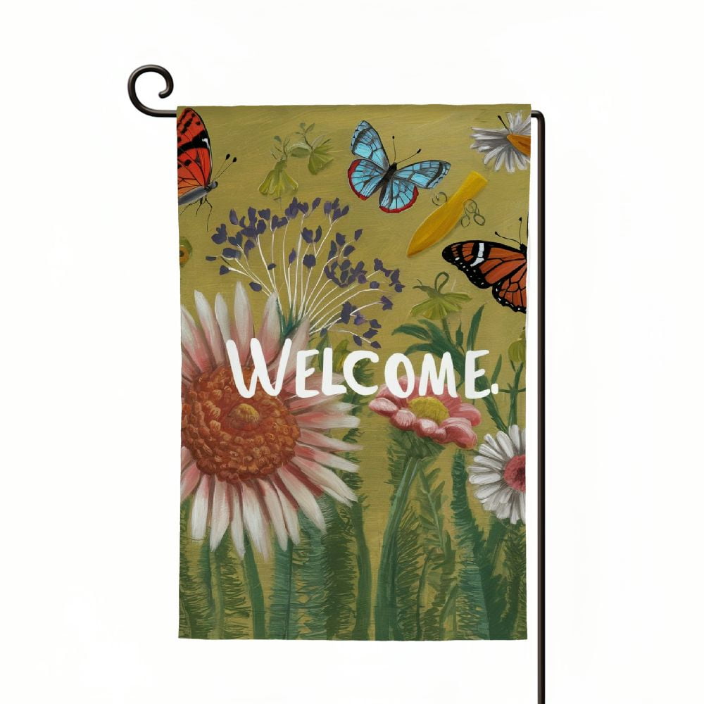 Shangniulu Spring Summer Garden Flags Double Sided Welcome Garden Flag ...