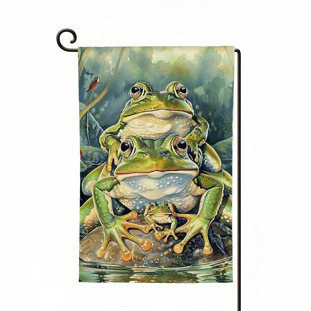 Shangniulu Tower of Frogs Frog Flag12x18 Inch Double Sided for Outdoor ...