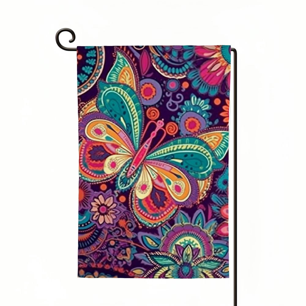 Shangniulu Traditional Indian Paisley Floral Decorative Garden Flag ...