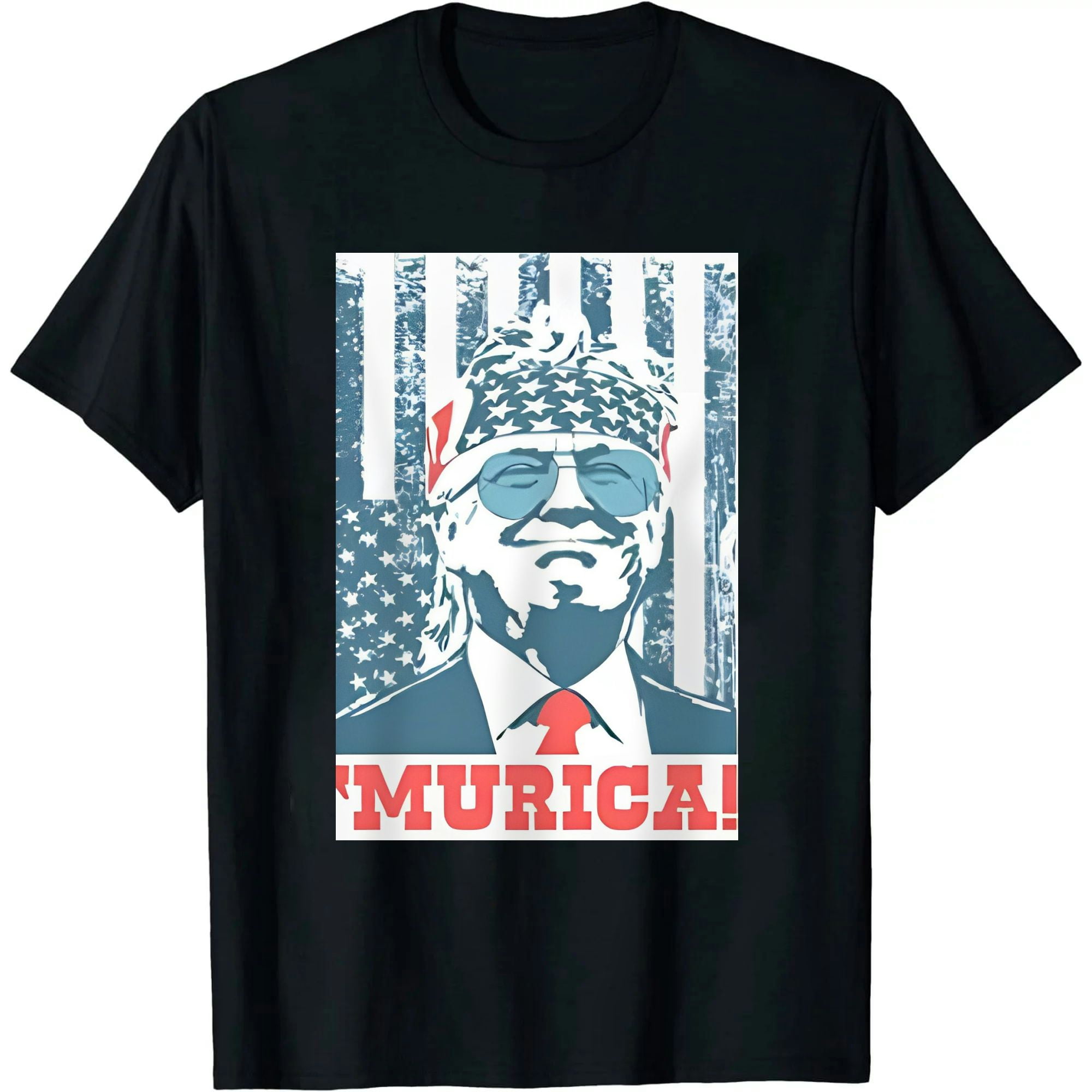 Shangniulu Trump Shirt American Flag Team 'Murica MAGA Memorial Day ...
