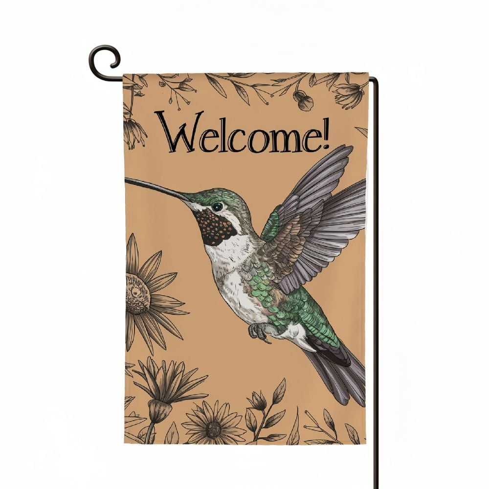 Shangniulu Welcome Spring Garden Flag Hummingbird, Decorative House ...