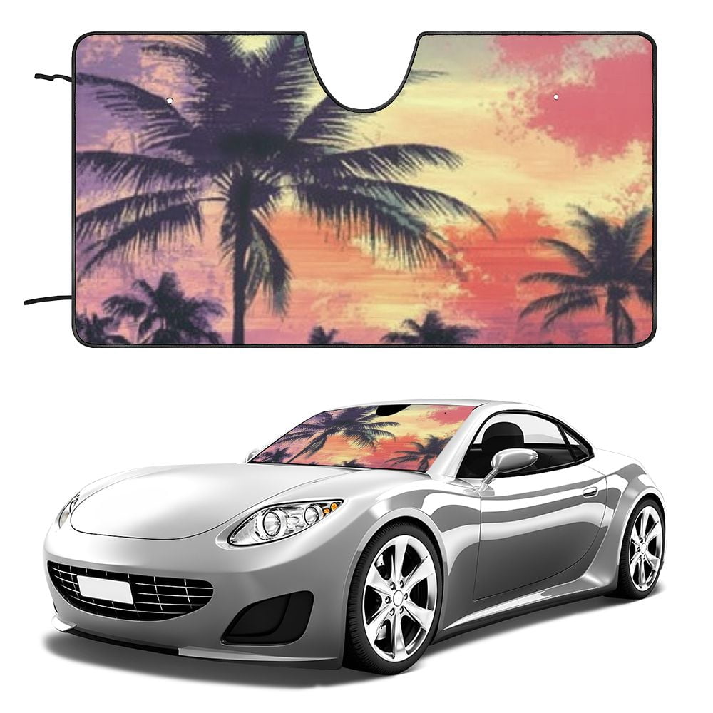Shangniulu Windshield Sun Shade, Foldable Car Sunshades Reflect UV Sun ...