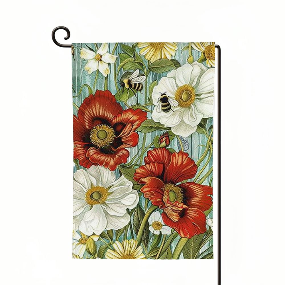 Shangniulu & Daisies Flower Welcome Flags Seasonal Garden Flags ...