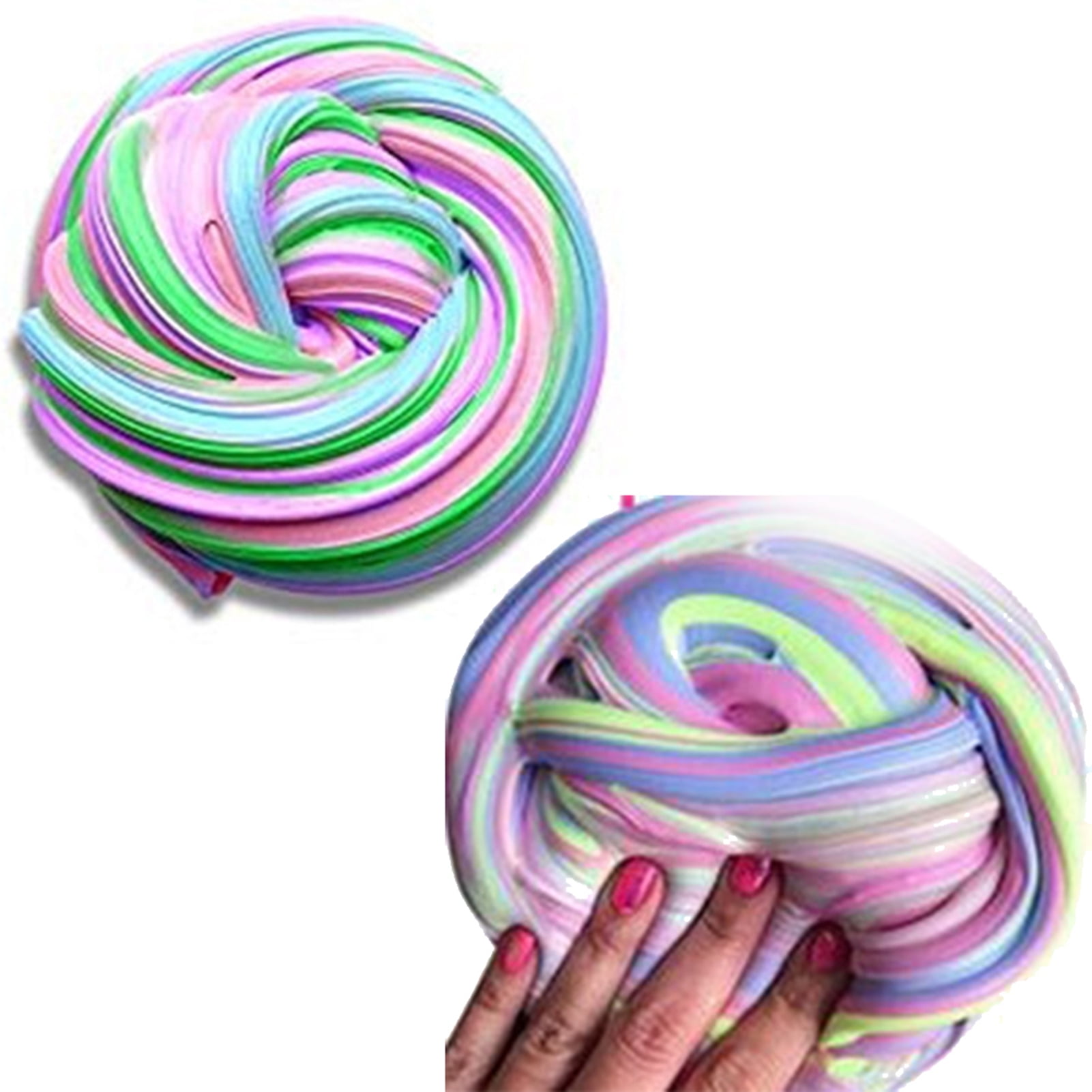 Shangqer Slime Toy Colorful Soft Non-stick Fluffy Floam Slime Clay for ...