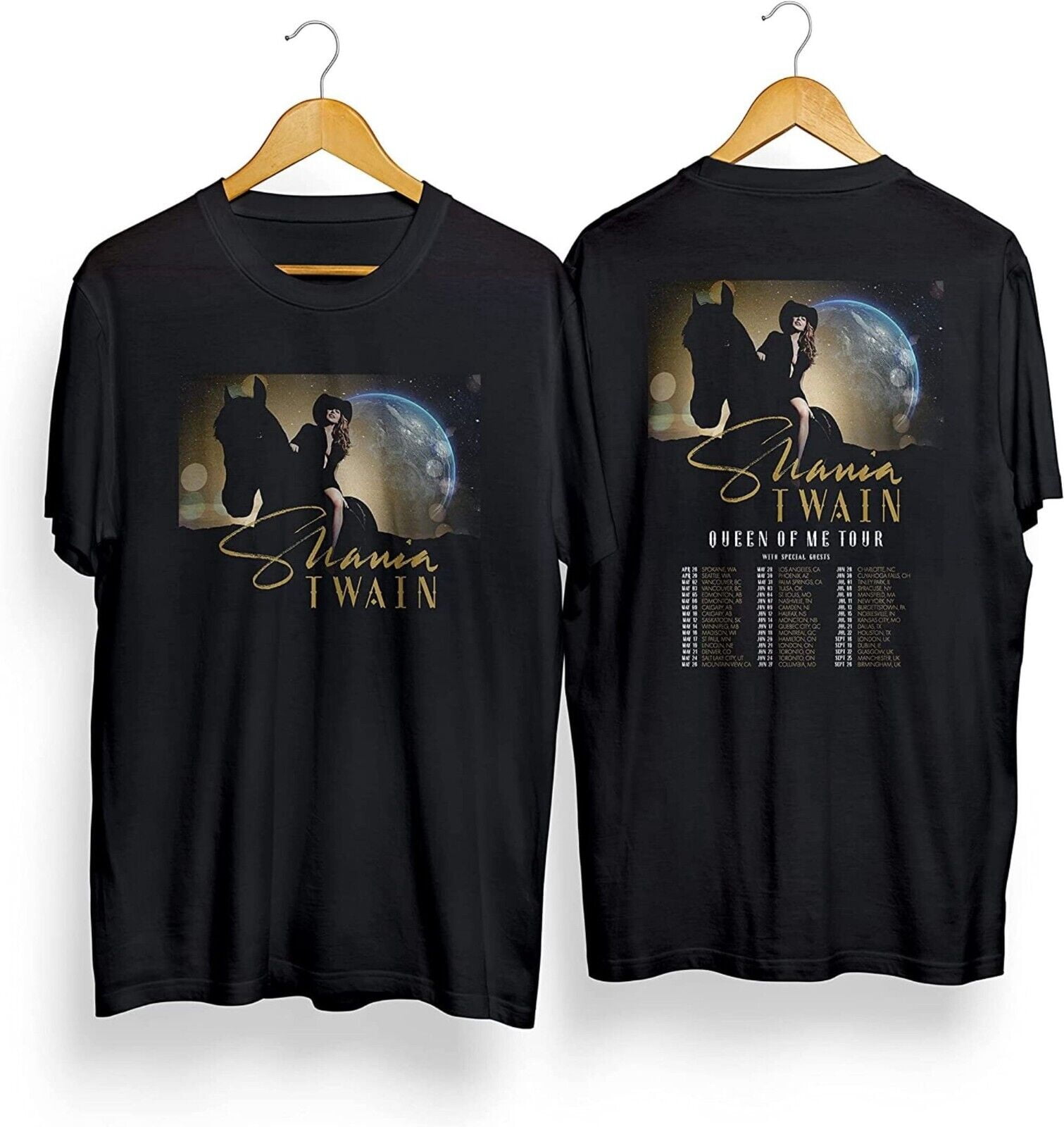 Shania Twain Tshirt, Queen of Me Tour Concert 2023 Double Sided Shirt ...